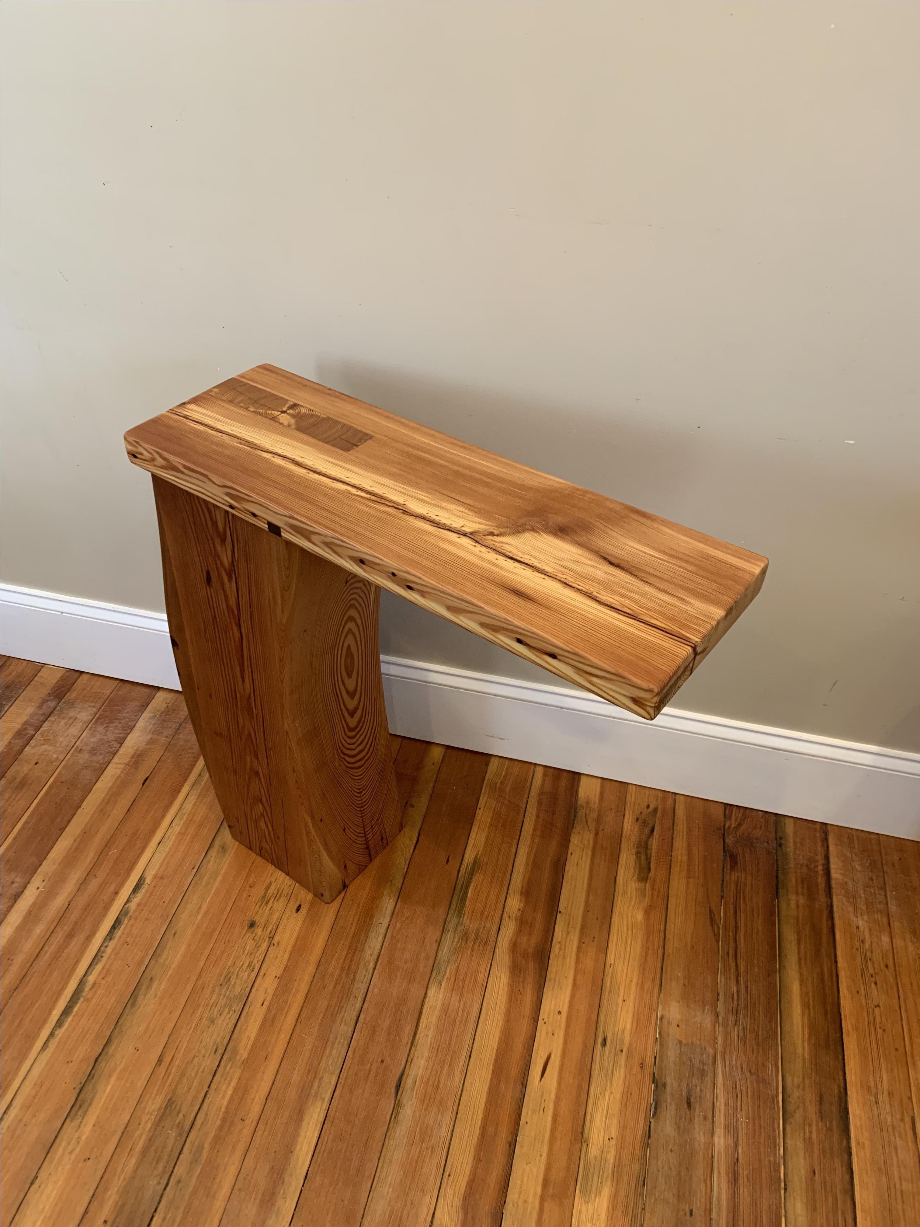 Buy Custom Made Rustic Curved Side Table, made to order from Chandler ...