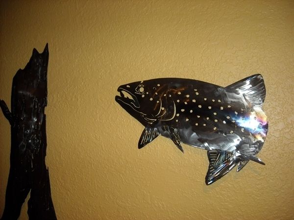 Hand Crafted Rainbow Trout Metal Wall Art by Superior Iron-Artz Llc ...