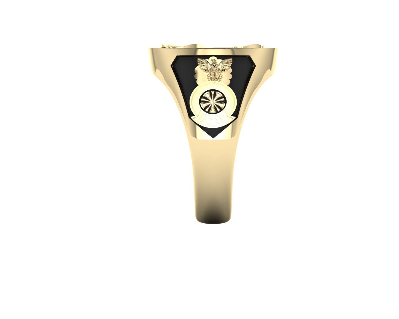 Buy a Hand Made Custom Air Force Fire Chief Signet Ring, made to order ...