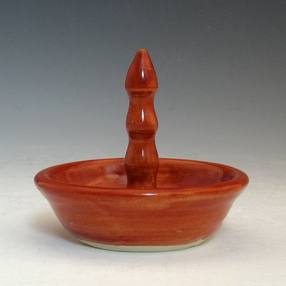 Custom Made Red Pottery Ring Holder by Tulane Road Pottery | CustomMade.com