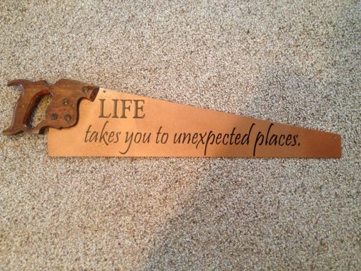 Custom Made Hand Saw Signs by Live Edge Woodcrafts | CustomMade.com