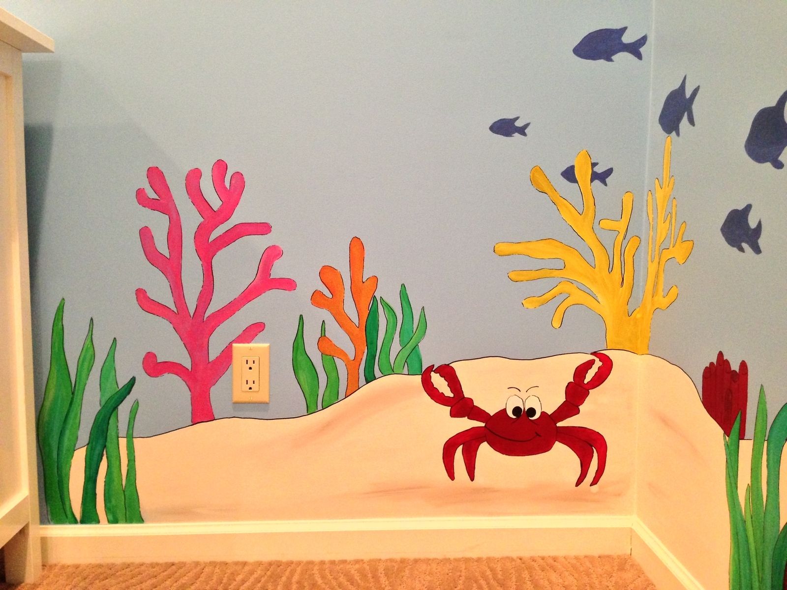 Custom Made Mermaid/Underwater Mural by Kid Murals by Dana | CustomMade.com