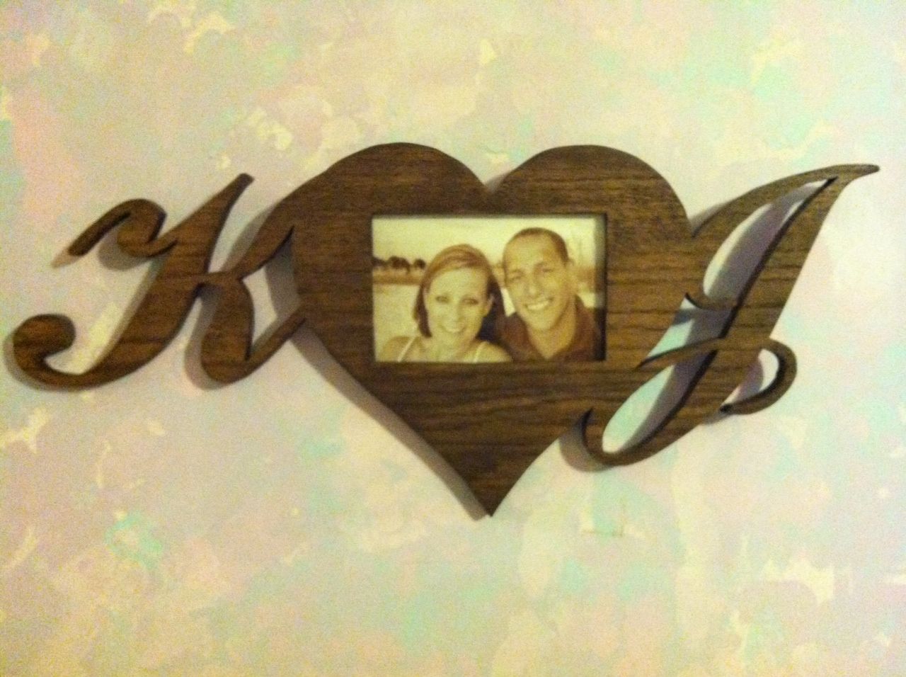 Hand Crafted Heart Initials Picture Frame by Scavone's Workshop ...