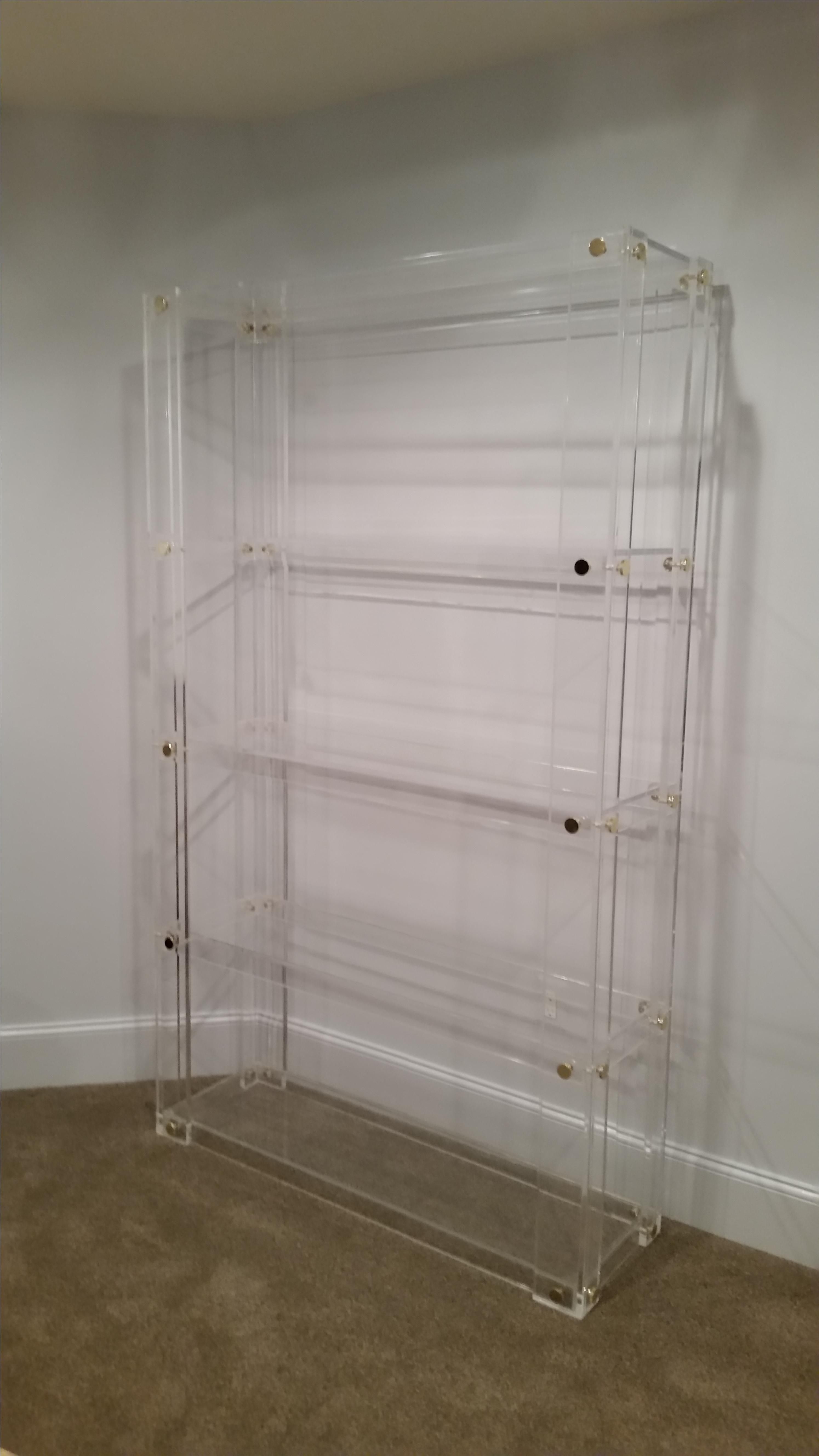 Hand Made Lucite / Acrylic Bookcase - Button Line - Handcrafted, Made ...