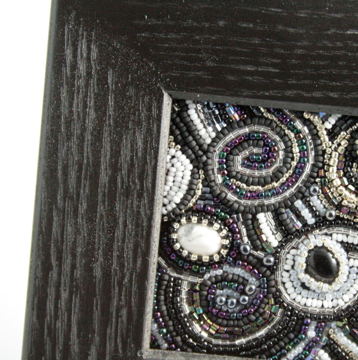 Hand Made Beadwork Painting "Midnight Whirl" by Three Fates Design ...