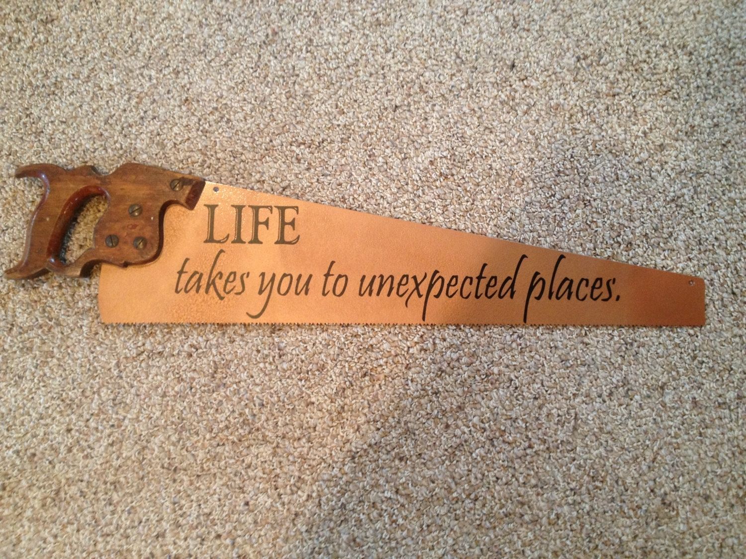 Custom Made Hand Saw Signs by Live Edge Woodcrafts | CustomMade.com