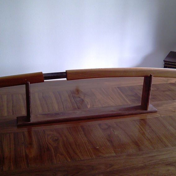 Hand Made Katana With Stand by Expression Woodworks Inc. | CustomMade.com