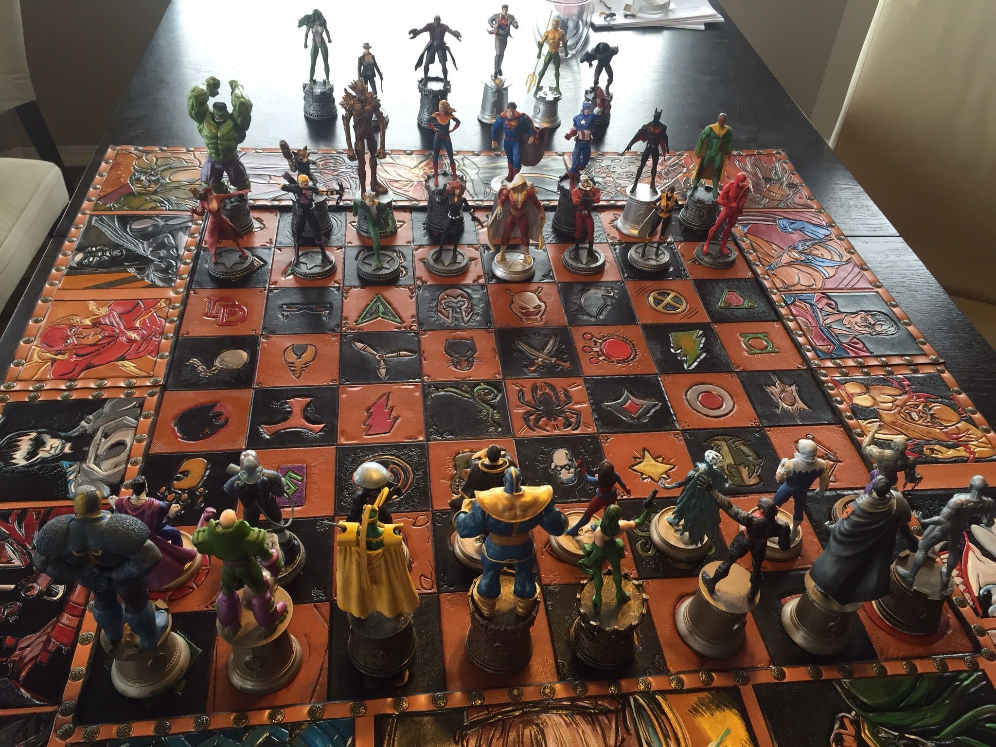 Buy Hand Crafted Two Layer Leather Custom Chess Board, made to order ...