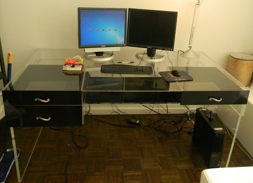 Buy Handmade Acrylic Master Desk - Full Sized, Drawers, Keyboard Pull ...