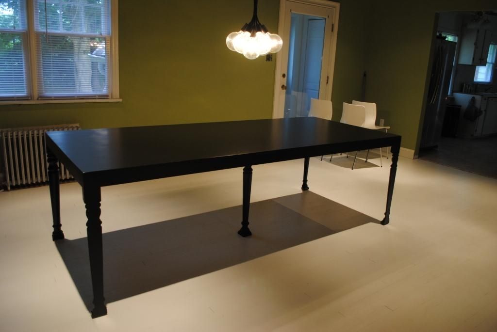 Hand Crafted Custom Contemporary Satin Black Dining Table by Paradigm ...