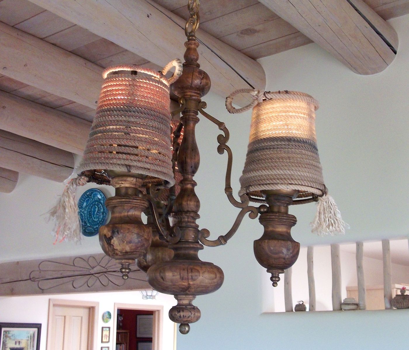 Hand Crafted Rustic Style Lamp Shade, Western Rope Lamp Shade by Junk-A ...