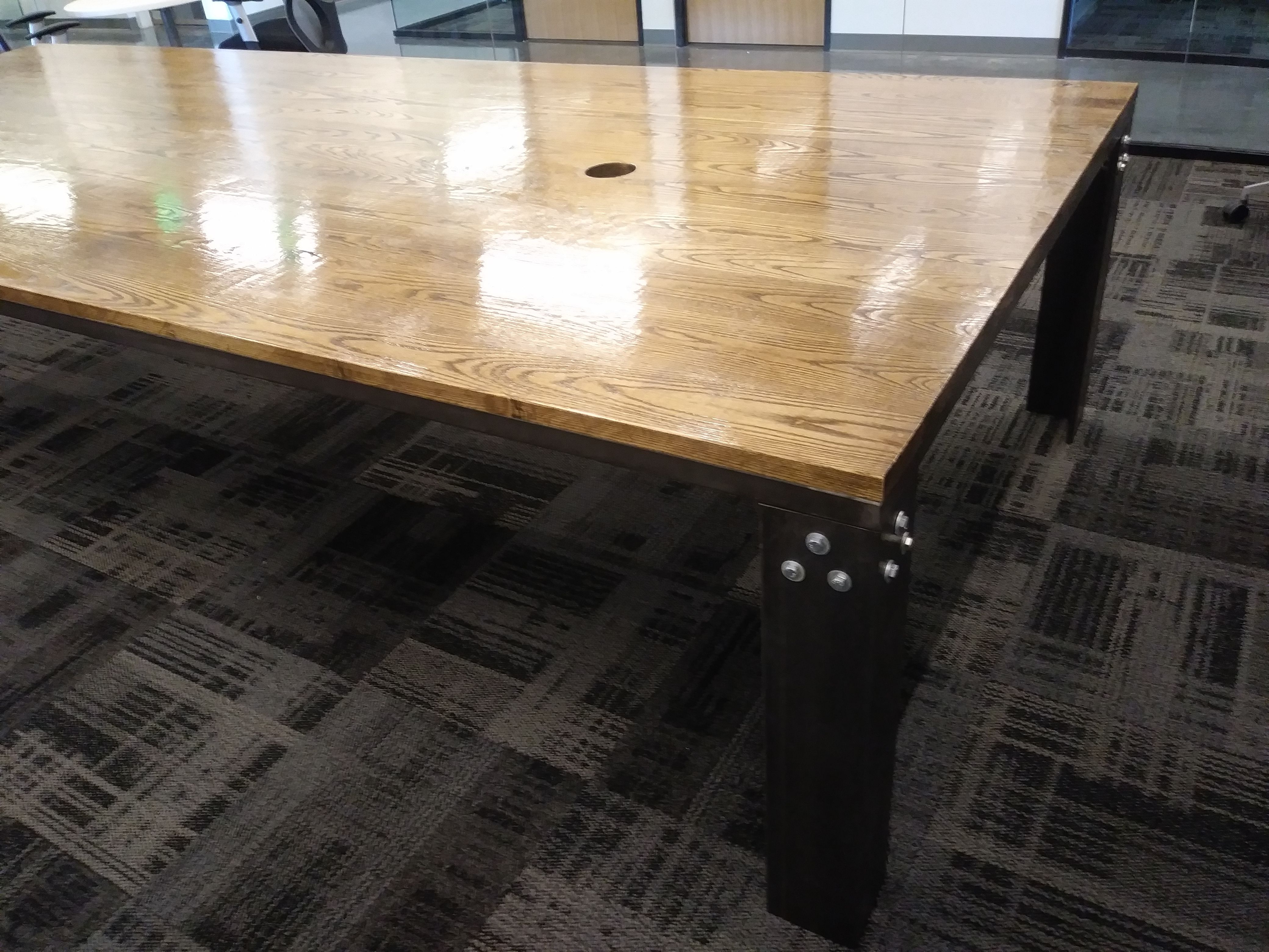 Custom Made Industrial Conference Table by Iron Roots | CustomMade.com