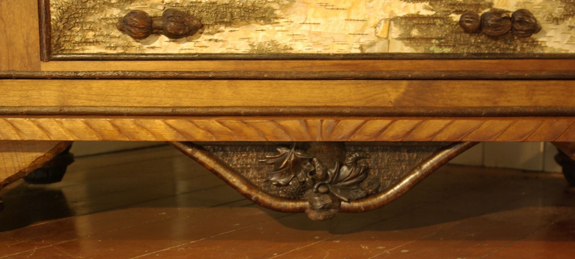 Hand Crafted Adirondack Rustic Armoire With Carvings by L. Post Rustics ...