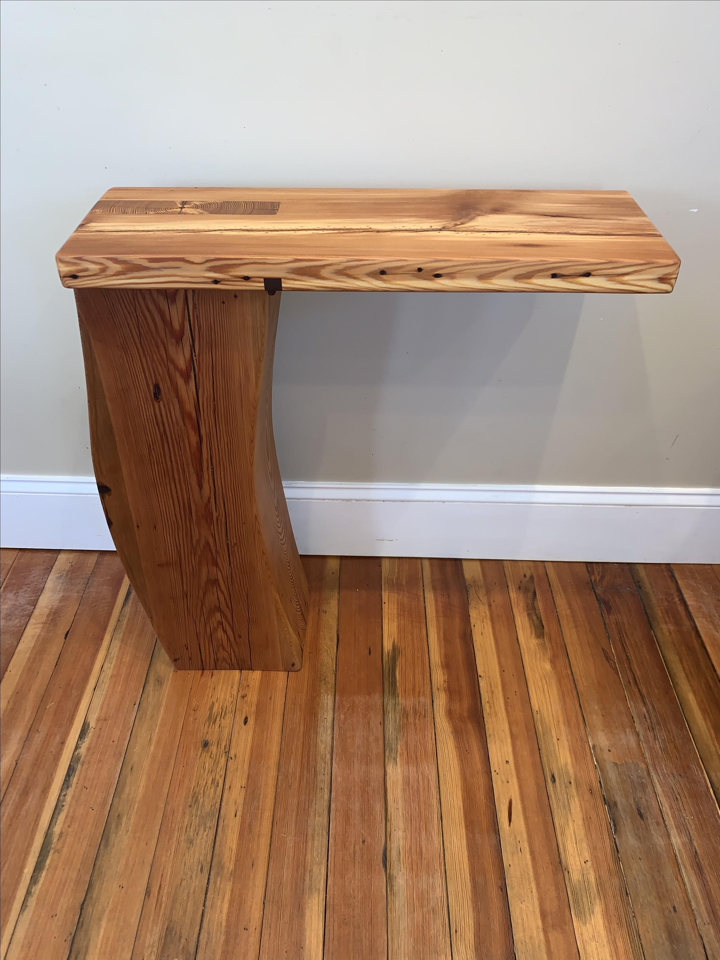 Buy Custom Made Rustic Curved Side Table, made to order from Chandler ...