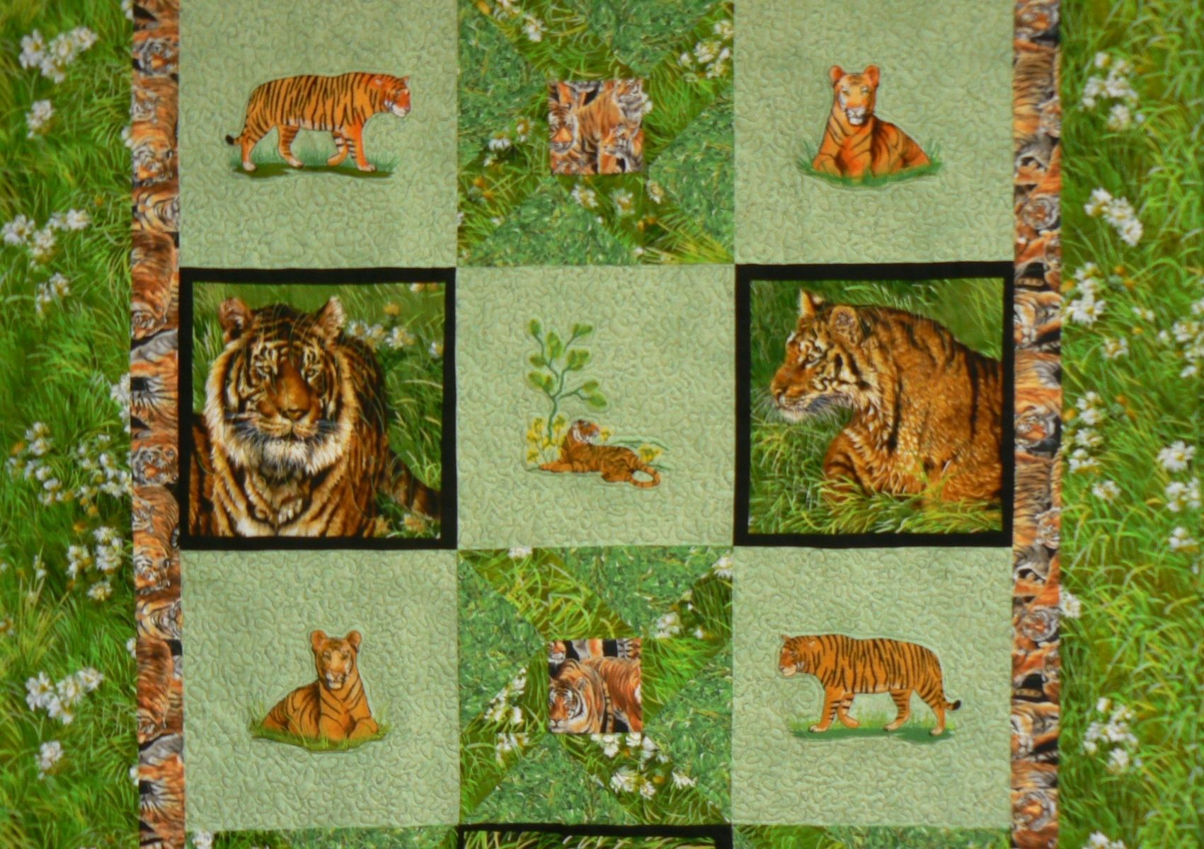 Hand Made Custom Tiger Quilt by Arlene's Quilts and Embroidered ...