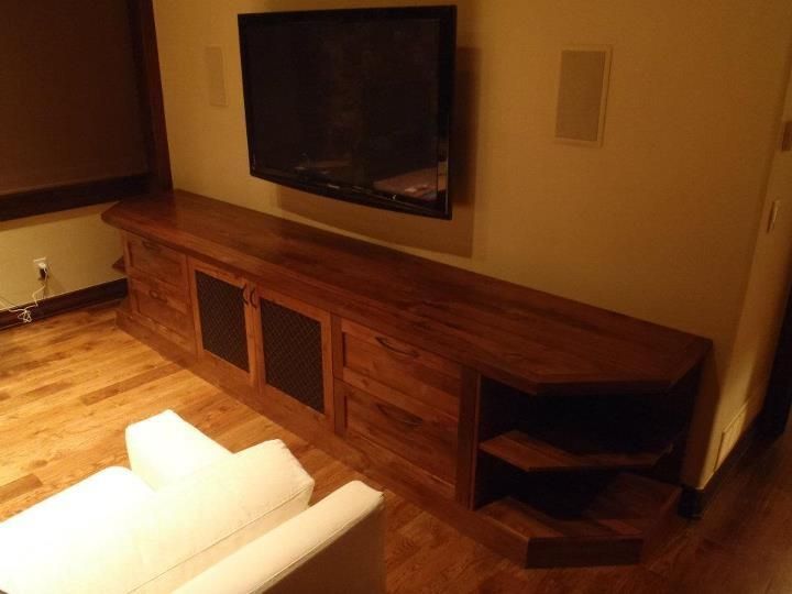 Custom Made Walnut Entertainment Center by Vail Custom Woodworking ...