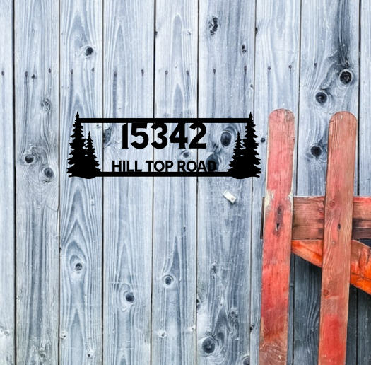 Buy Custom Personalized Metal Address Sign, made to order from Bison ...