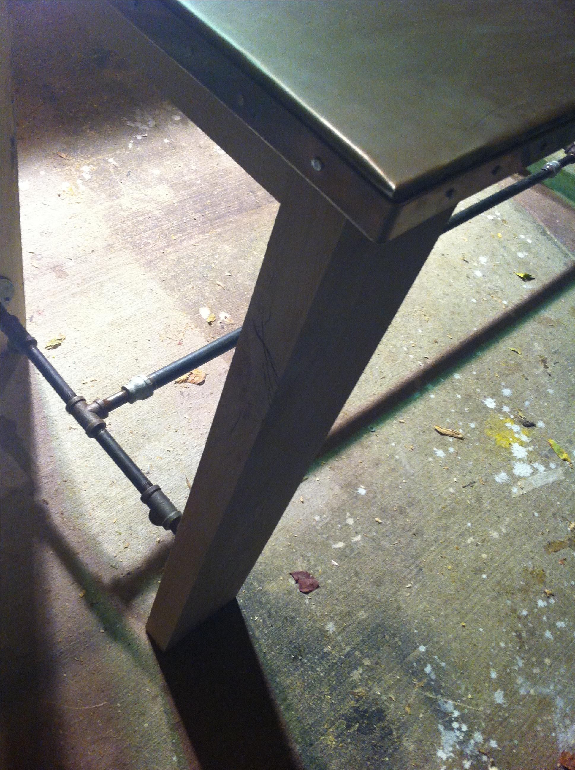 Buy Custom Metal Topped And Pinned Bar Height Table, made to order from ... Buy Custom Metal Topped And Pinned Bar Height Table, made to order from ...
