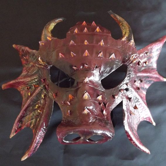 Hand Crafted Hand-Made Leather Dragon Mask by Winged Motivation ...