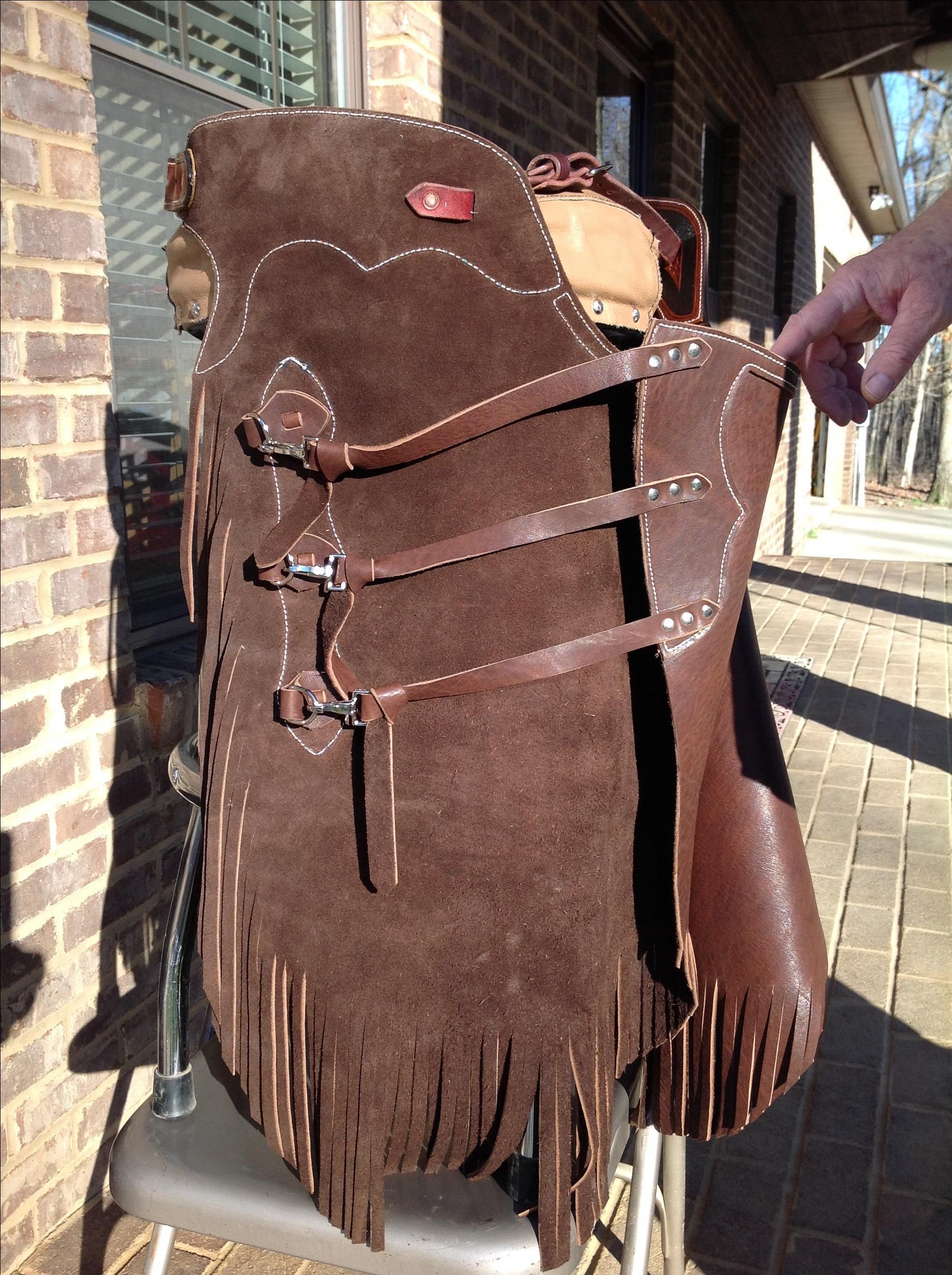 Hand Crafted Custom Handcrafted Chinks by Hubbard Leather | CustomMade.com