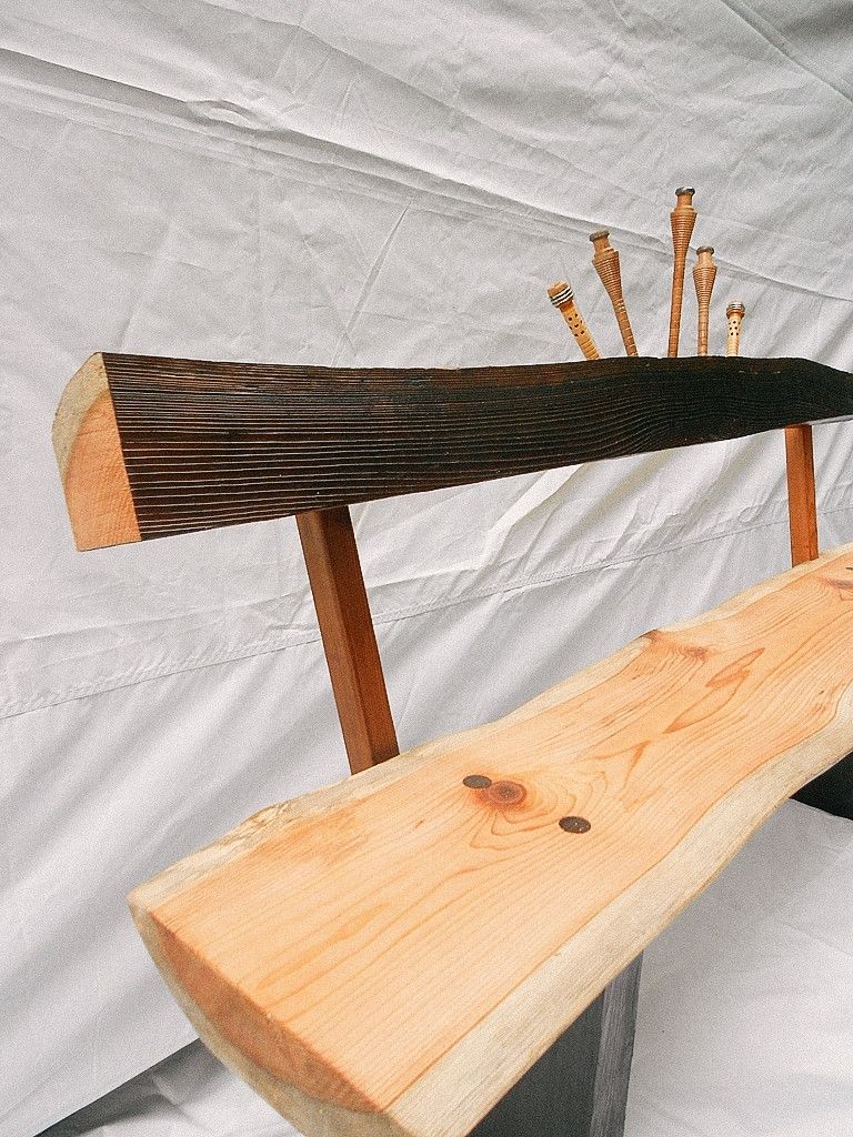 Hand Made Asian Sunrise Bench by Wood Shed Production | CustomMade.com