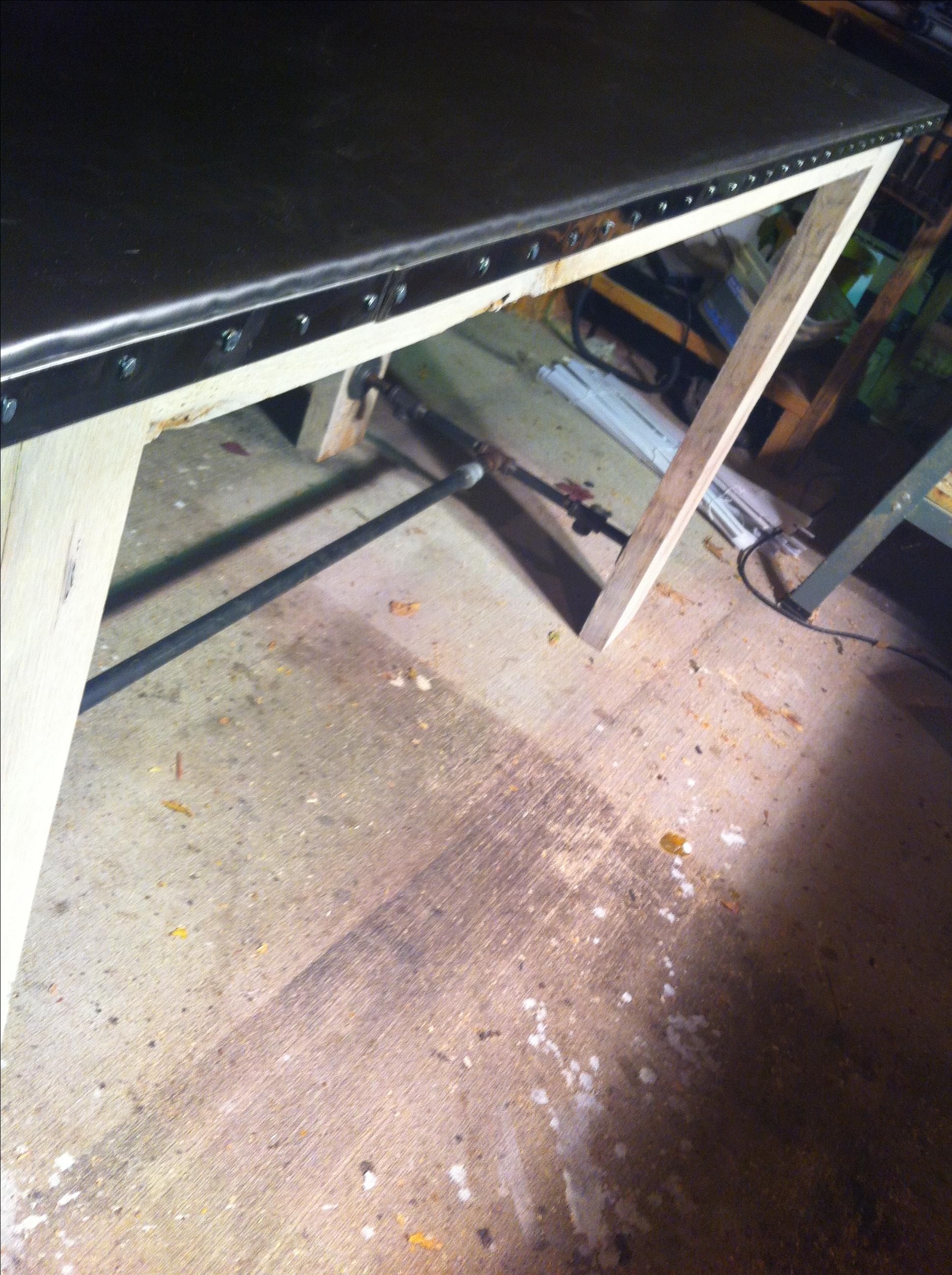 Buy Custom Metal Topped And Pinned Bar Height Table, made to order from ... Buy Custom Metal Topped And Pinned Bar Height Table, made to order from ...