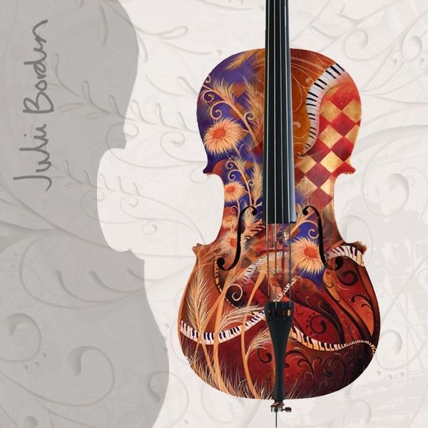 Handmade Colorful Hand Painted Cello Musical Instrument by Juleez ...