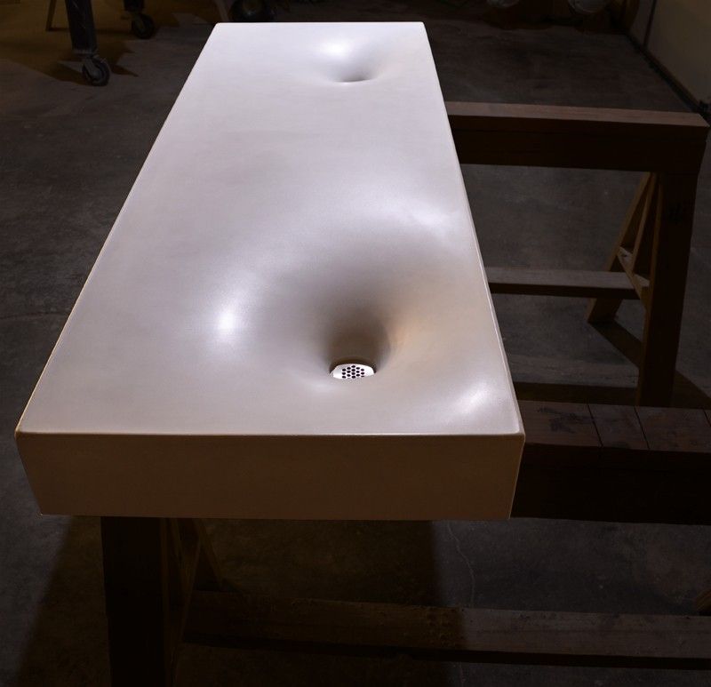 Custom Made Twin Crater Sink (Concrete) by Formed Stone Design ...