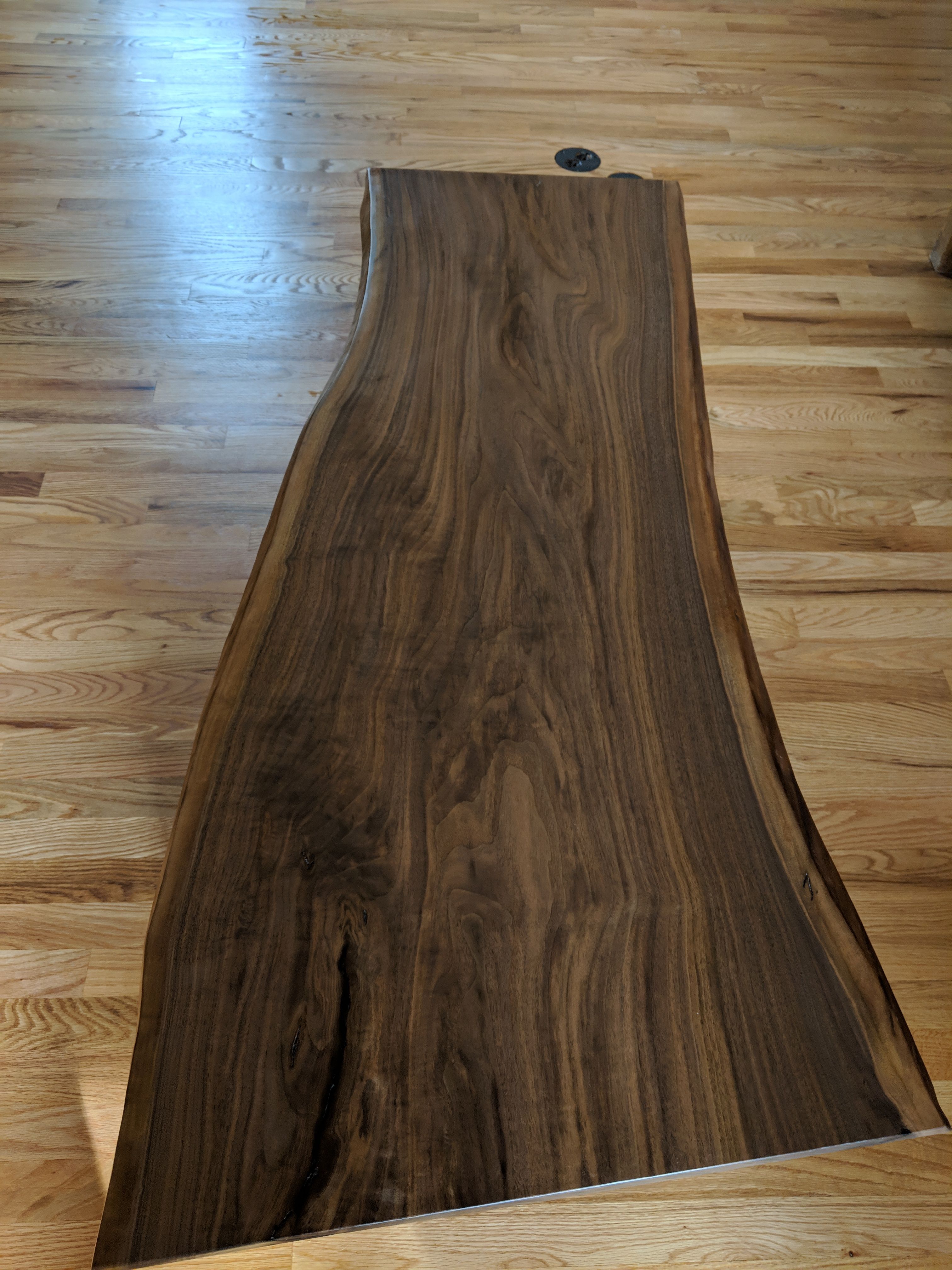 Hand Crafted Mid Modern Walnut Slab Coffee Table by Kolva Fine ...