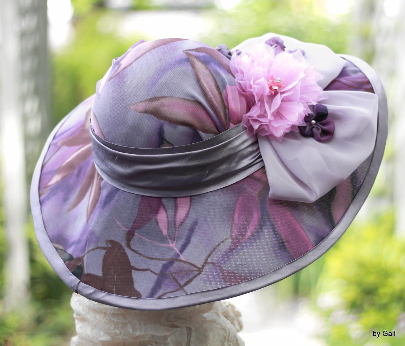 Buy Hand Made Couture Designer Formal Kentucky Derby Race Hat Wide Brim ...