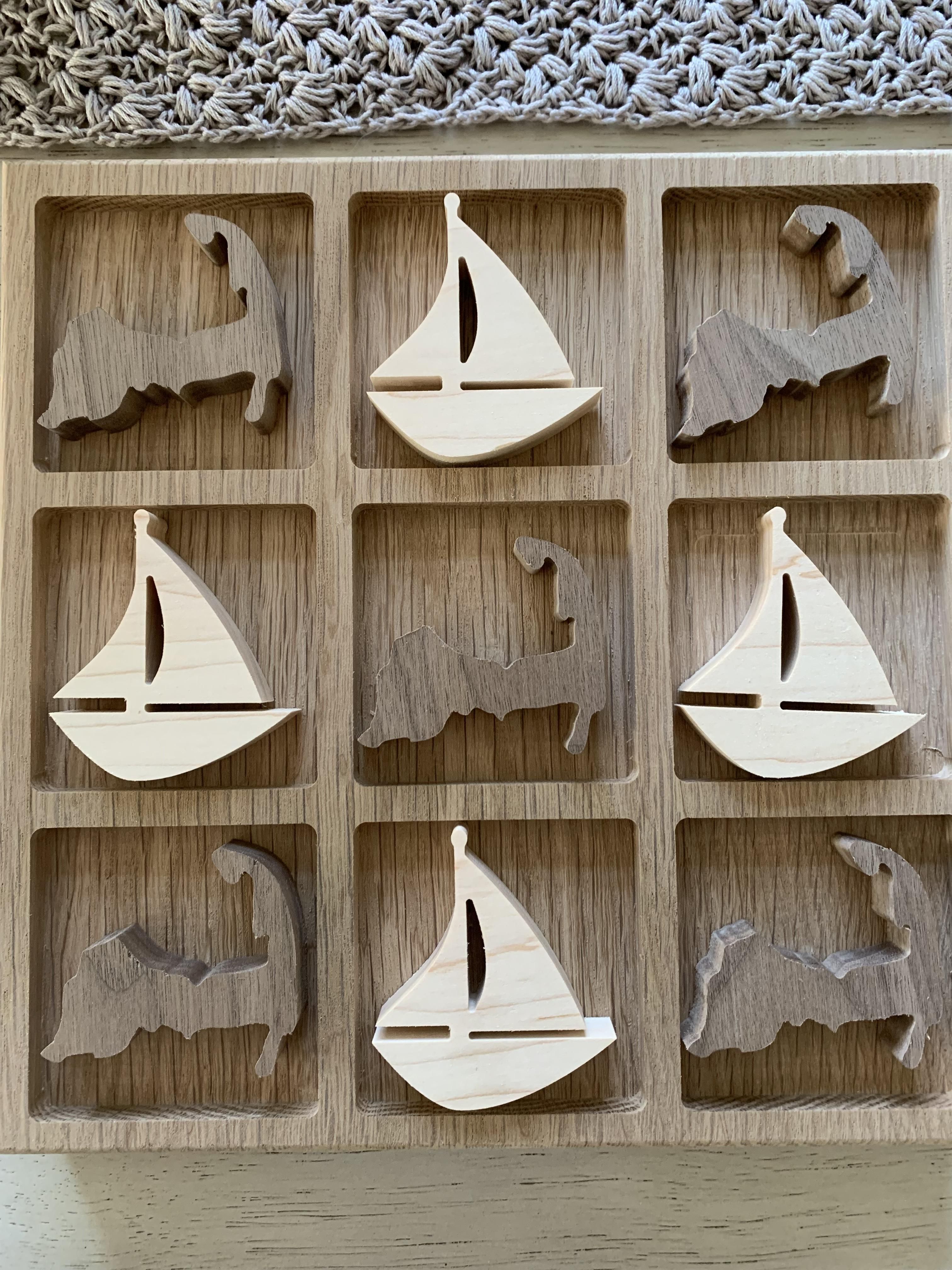 Buy Custom Tic Tac Toe Game Board, made to order from Walnut Branch ...