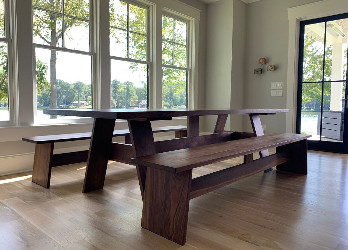 Hand Crafted Modern Contemporary Walnut Dining Table by Marco Bogazzi | CustomMade.com