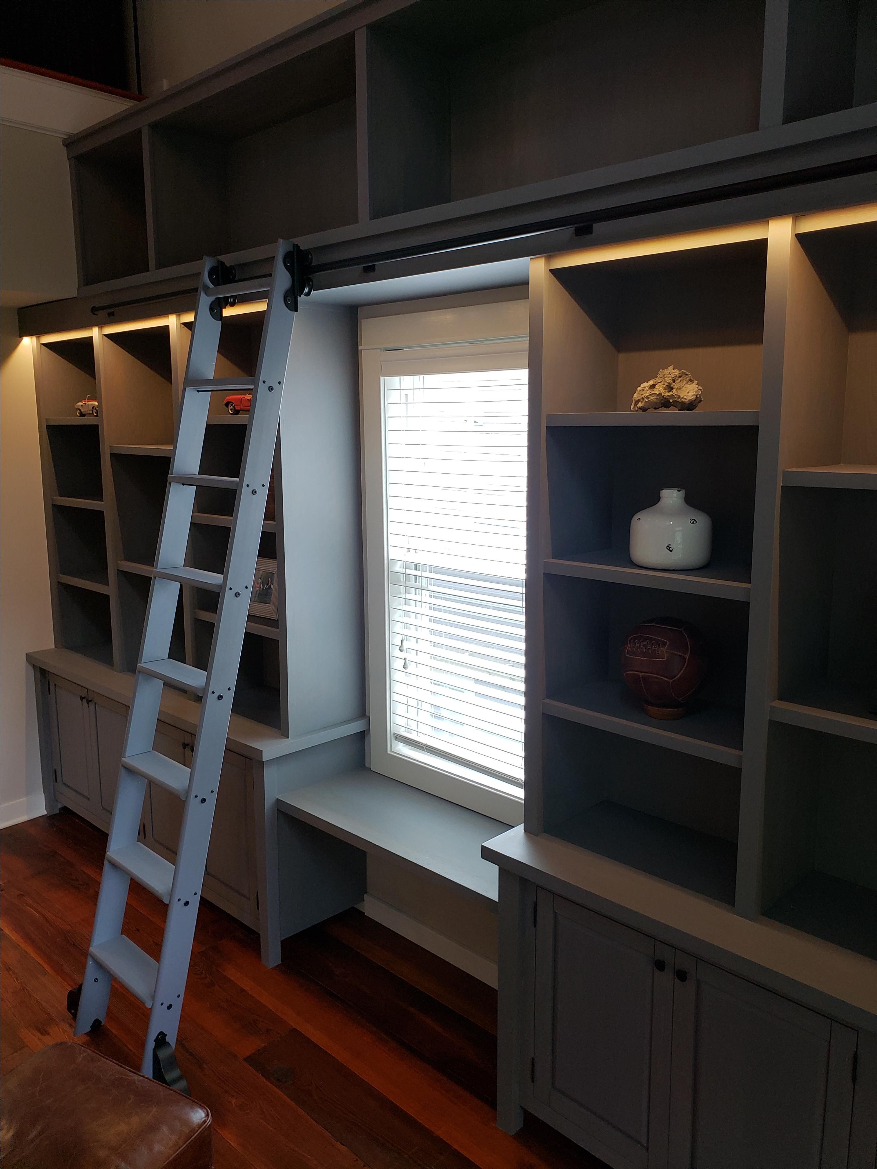 Handmade Custom Designed Hand Built Library by Muddy River Building ...