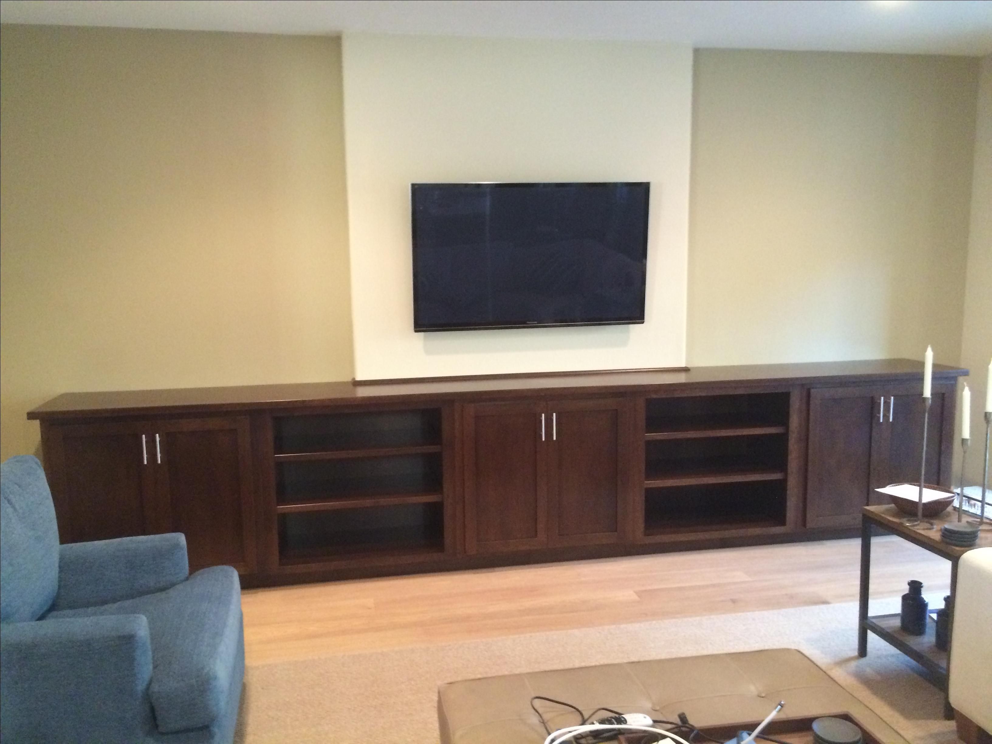 Custom Media Center Cabinetry by Fidelis Woodworks | CustomMade.com