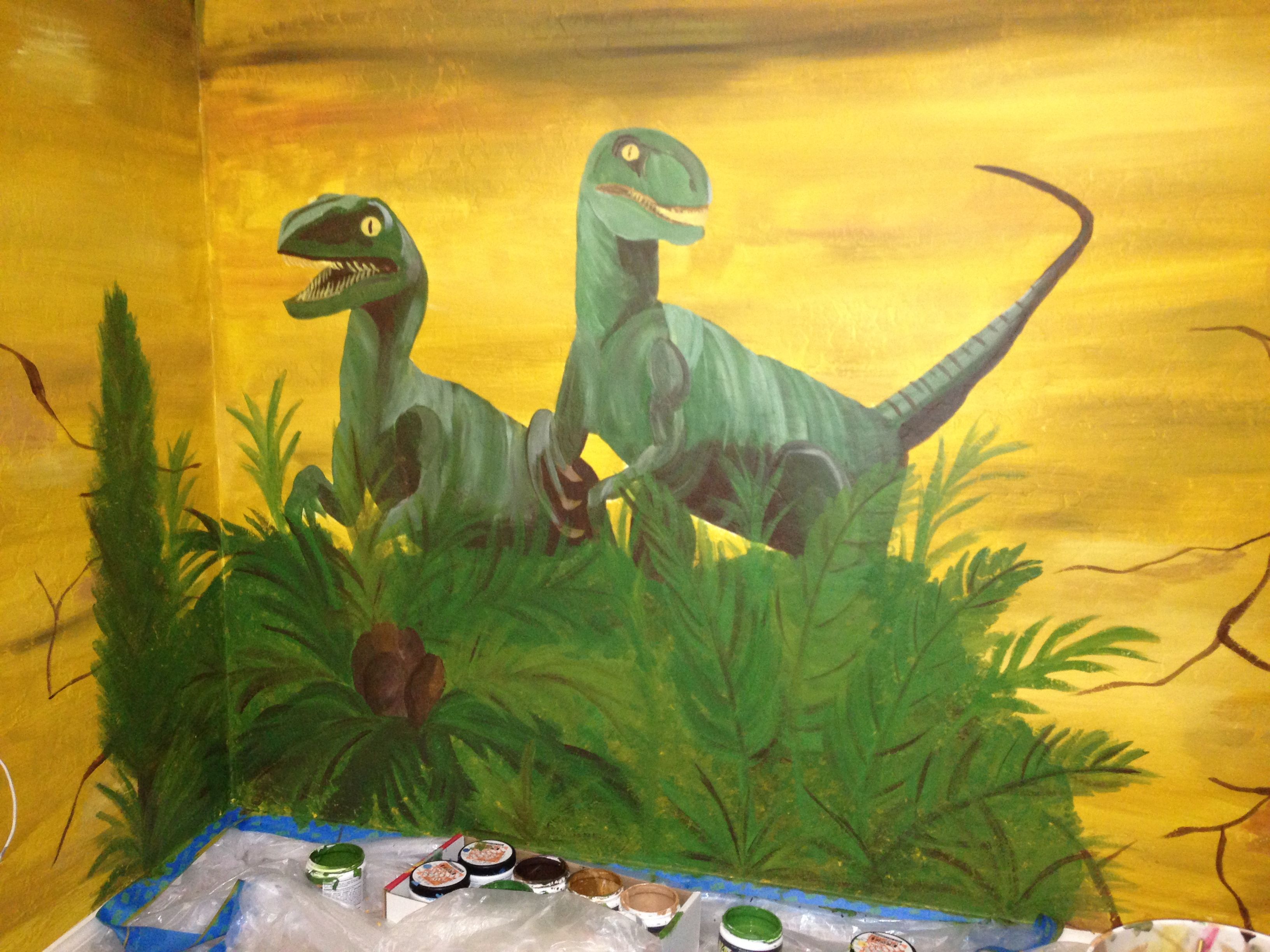 Custom Made Dinosaur Mural by Kid Murals by Dana | CustomMade.com