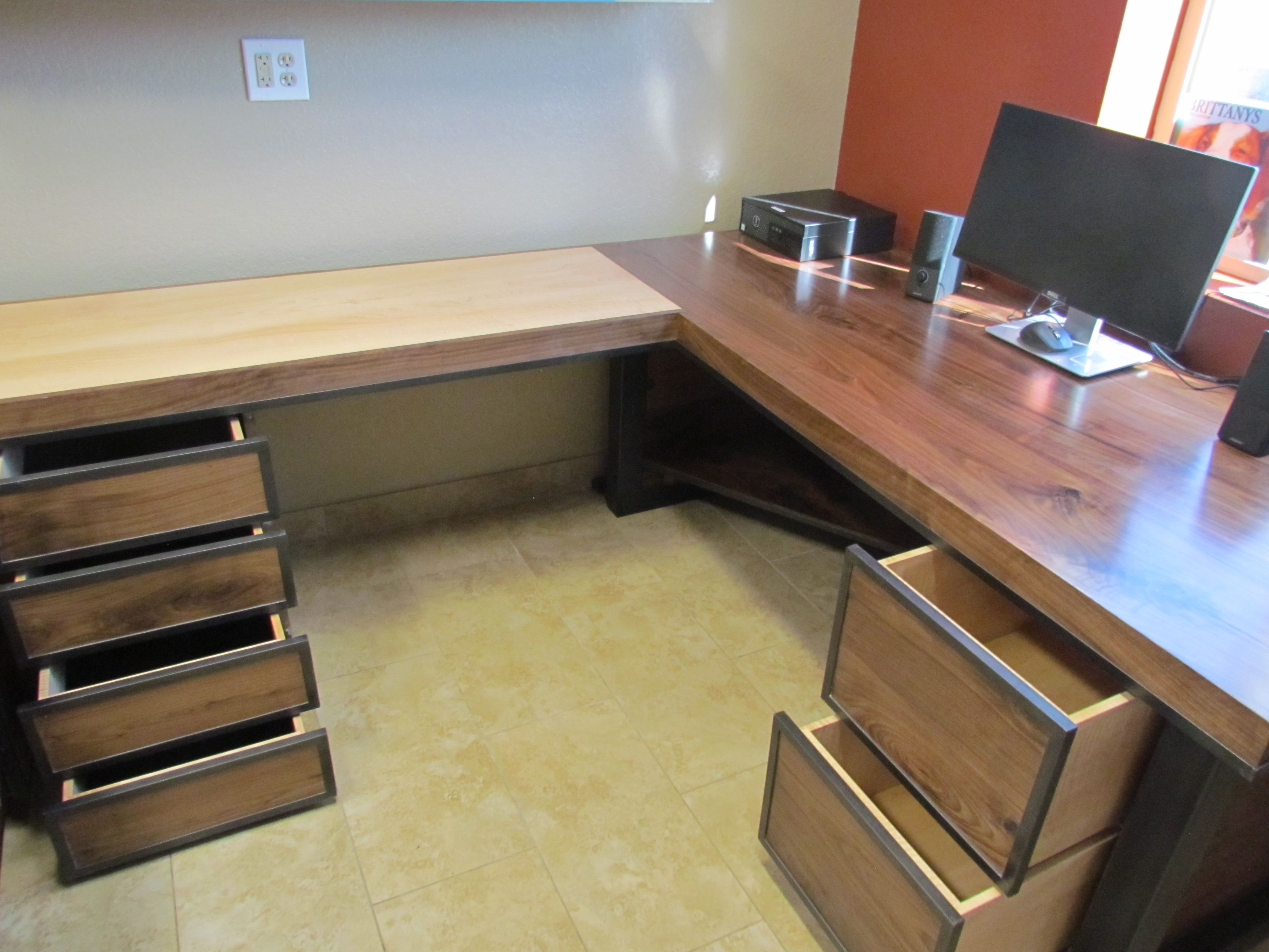 Handmade Custom Desk Steel Walnut And Maple by FURNITURE BY CARLISLE ...
