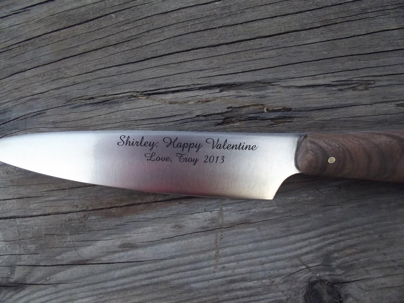 Hand Crafted Claro Walnut Vegetable Knife by Mark Norman's Custom ...