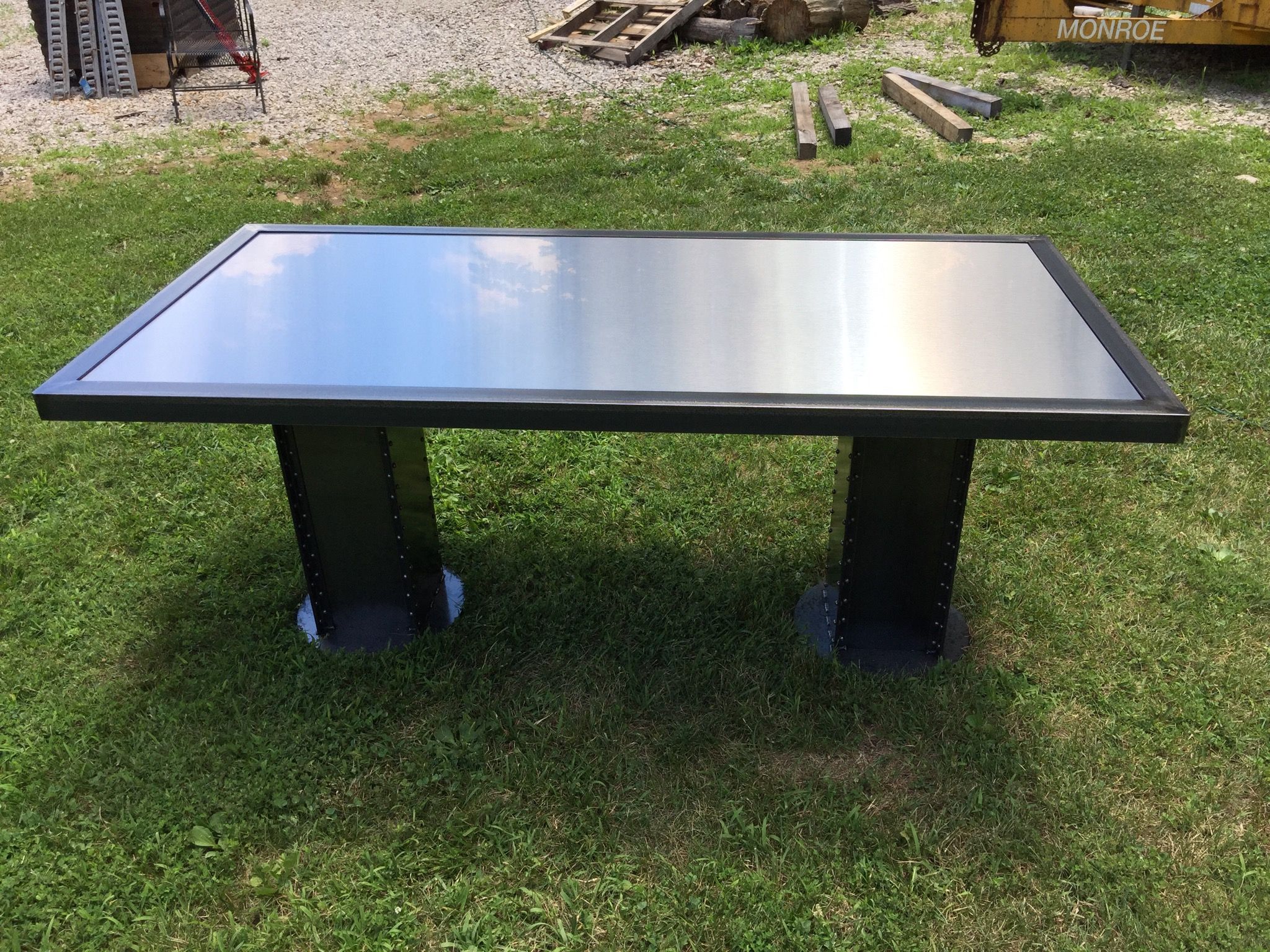 Buy Custom Industrial I-Beam Desk, made to order from Cascade Metal ...