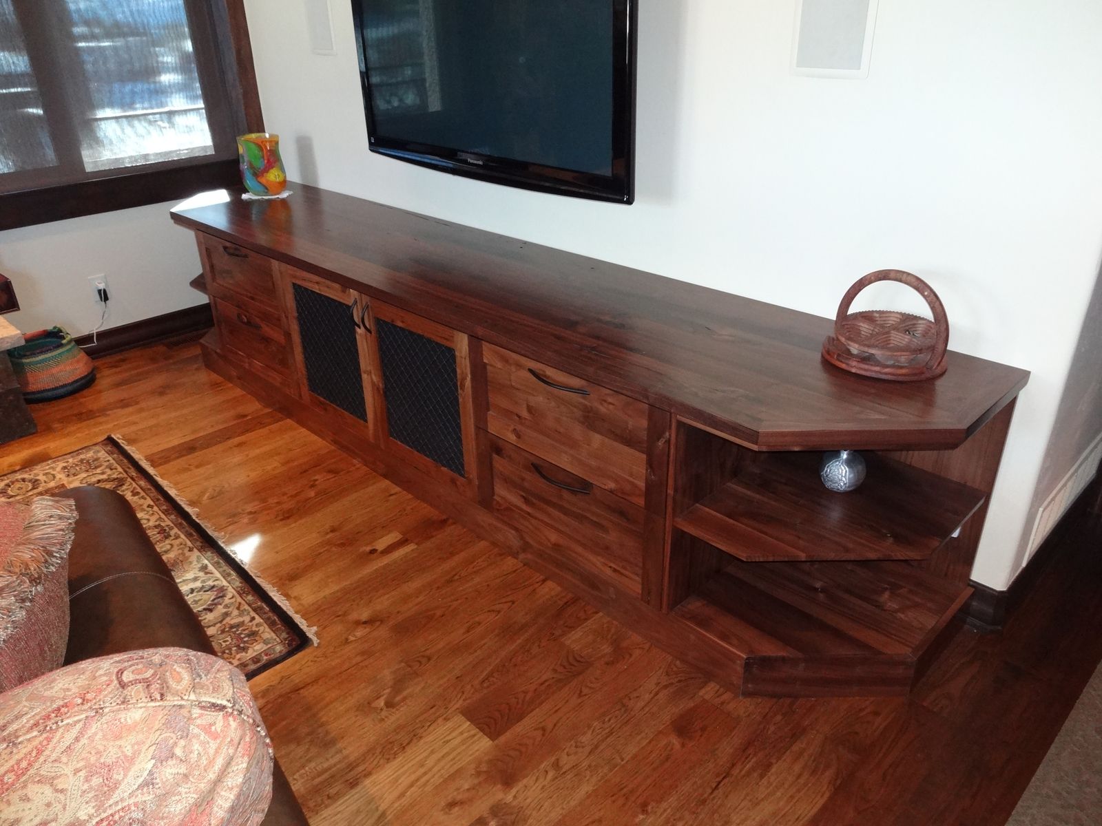 Custom Made Walnut Entertainment Center by Vail Custom Woodworking ...