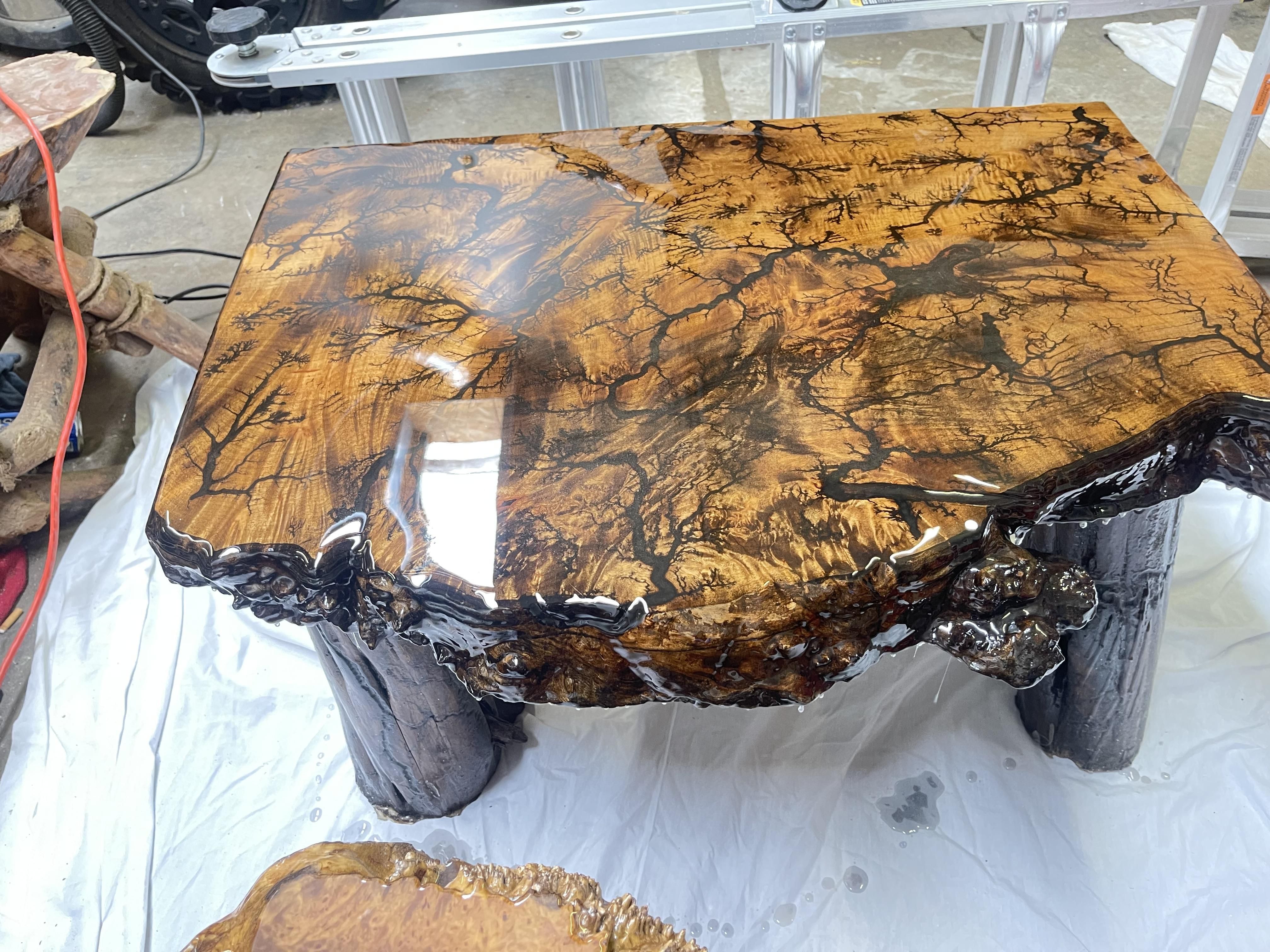 Buy Handmade Maple Burl Table, made to order from Northwest rustic ...