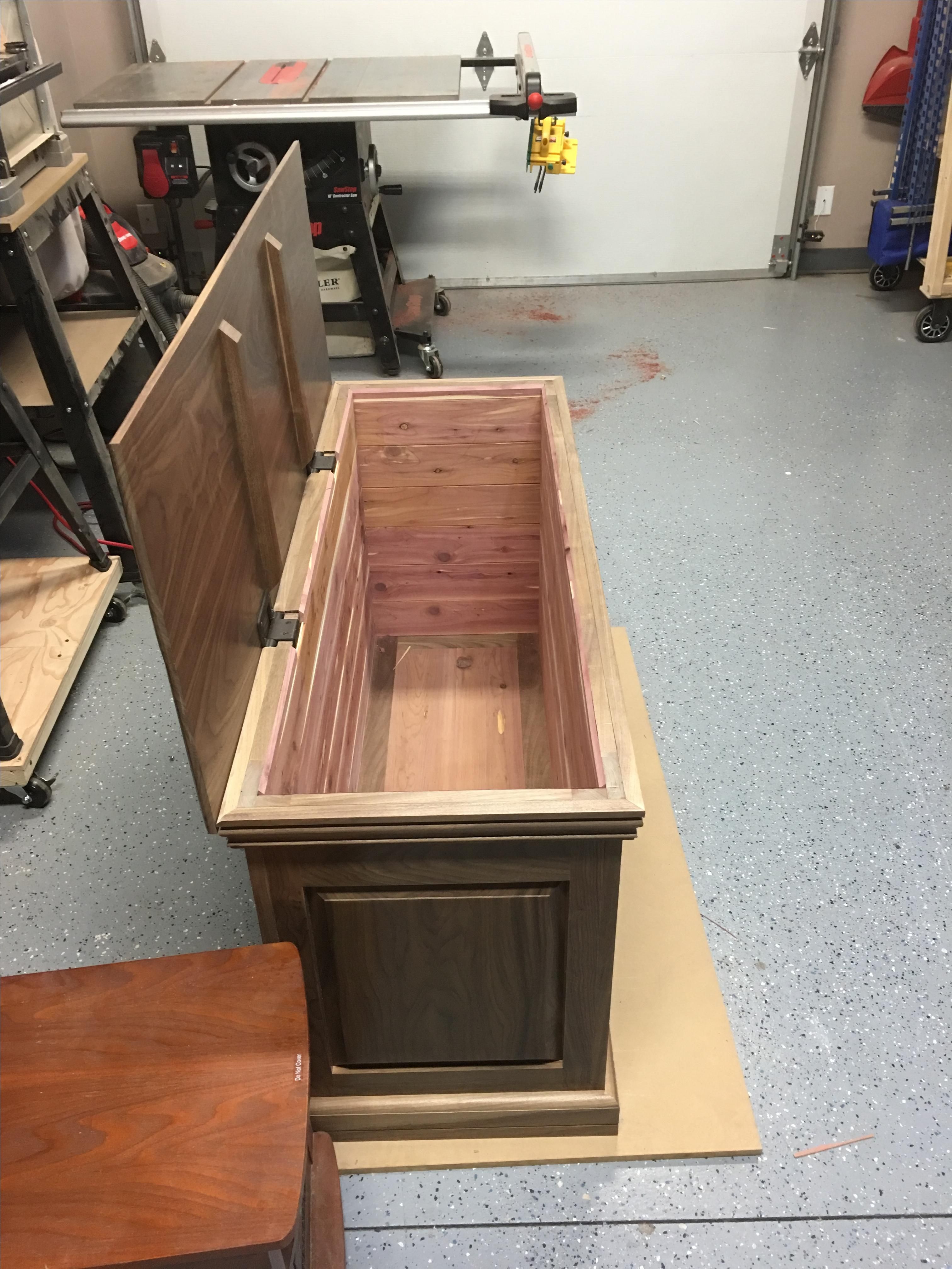 Buy Custom Made Solid Walnut Cedar Chest, made to order from Tom's ...