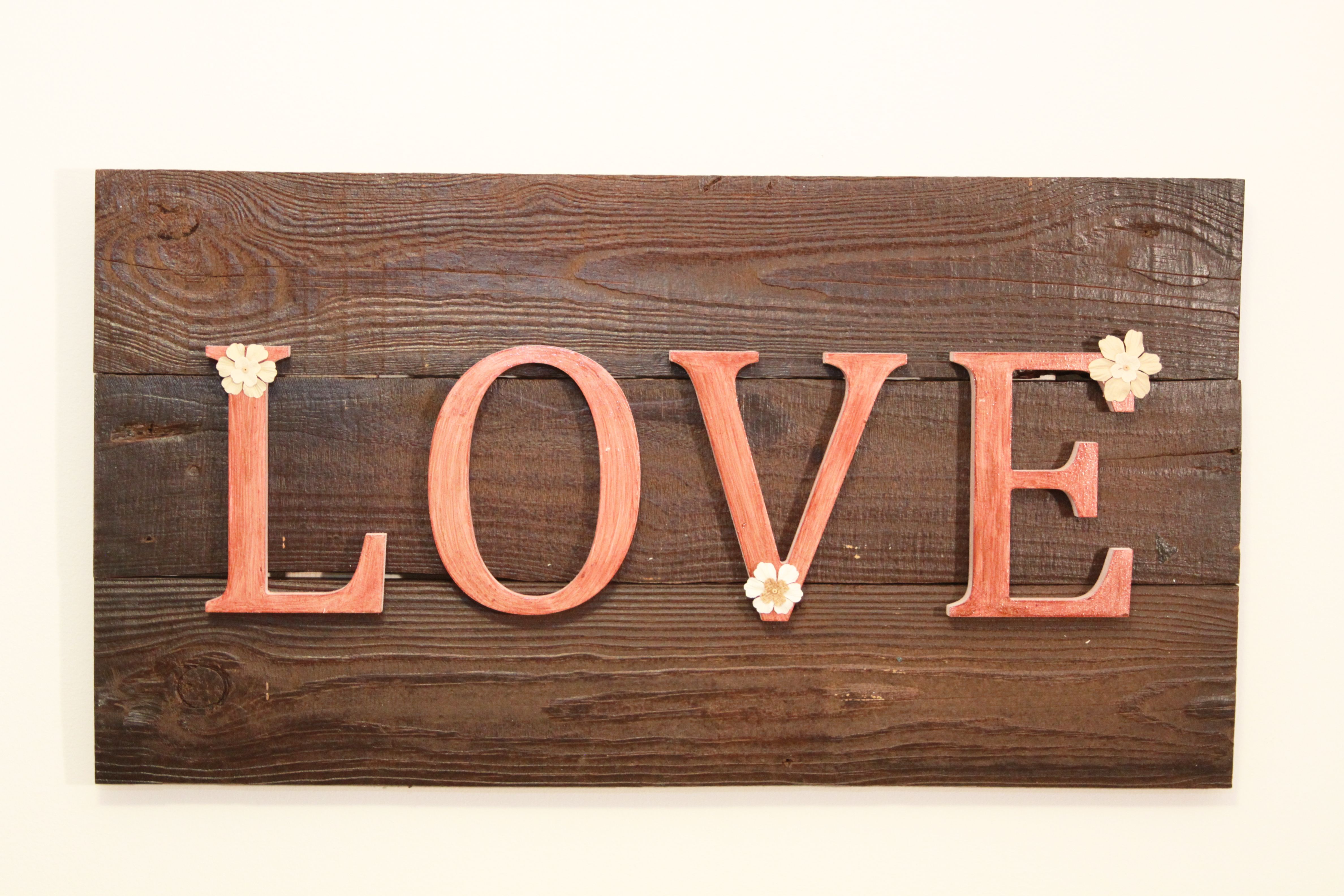 Buy Handmade 30" Wood "Love" Panel, made to order from Everlong ...