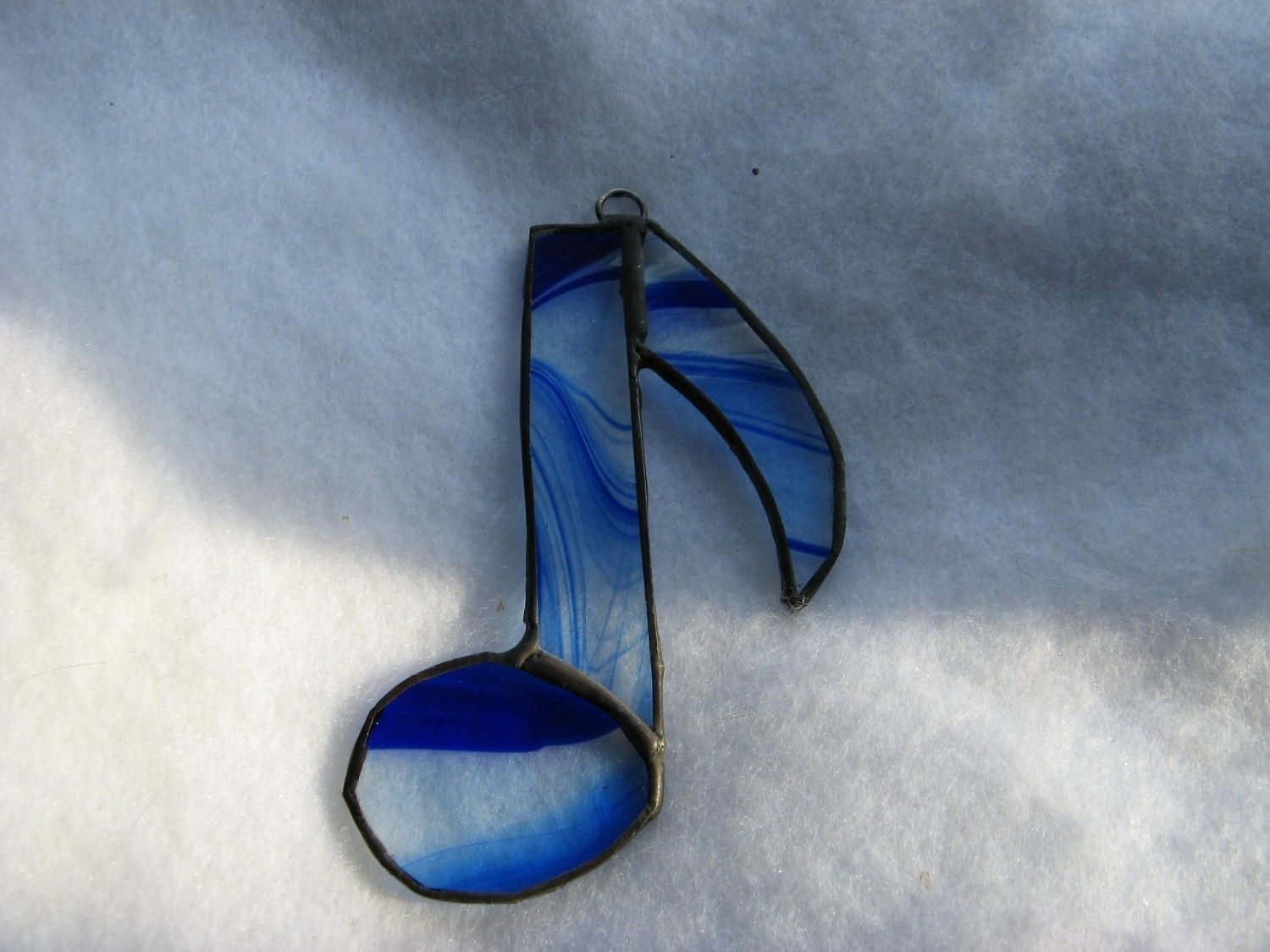 Buy Custom Made Blue Stained Glass Musical Single Note With Swirls ...