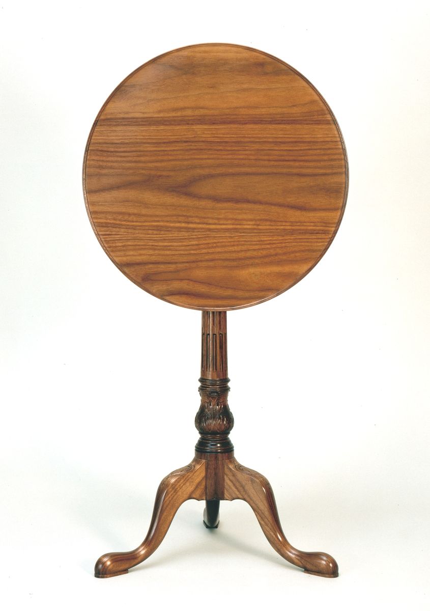 Handmade Carved Tilt Top Table by Devin W Ream Fine Furniture ...