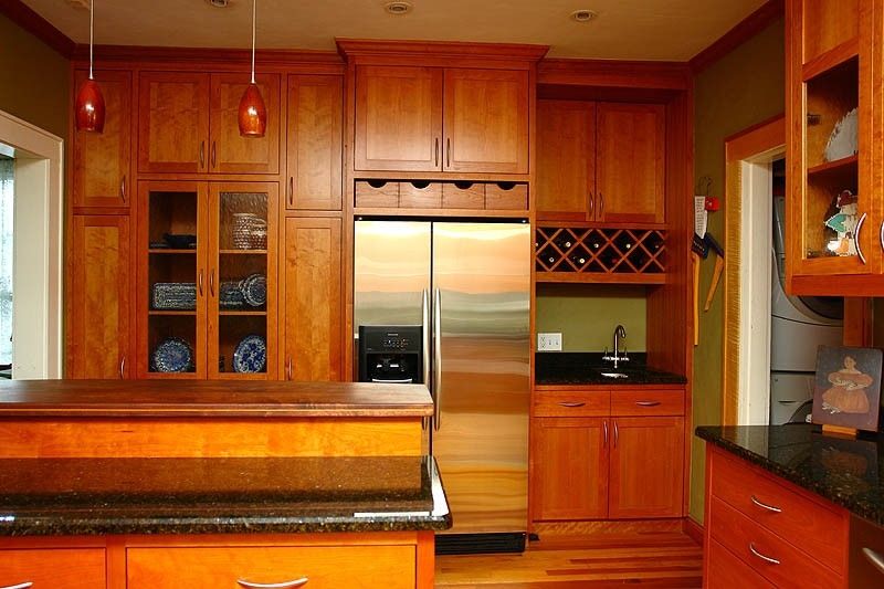 Hand Made Shaker Style Kitchen In Cherry by Mckenzie Cabinetry | CustomMade.com