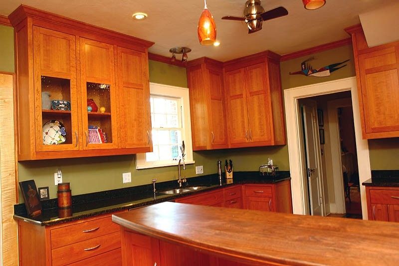 Hand Made Shaker Style Kitchen In Cherry by Mckenzie Cabinetry | CustomMade.com