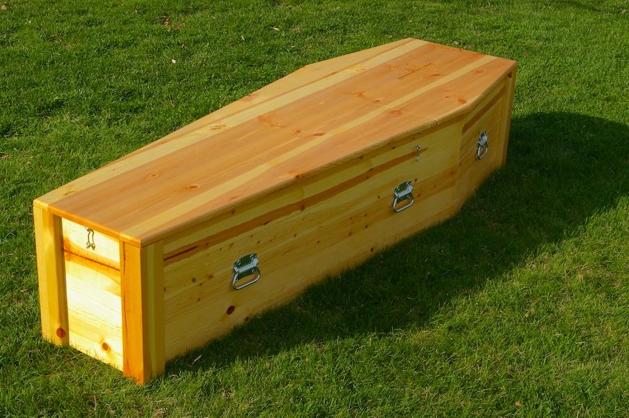 Custom Simple Pine 'Toe-Pincher' Coffin by D&B Custom Woodworks ...