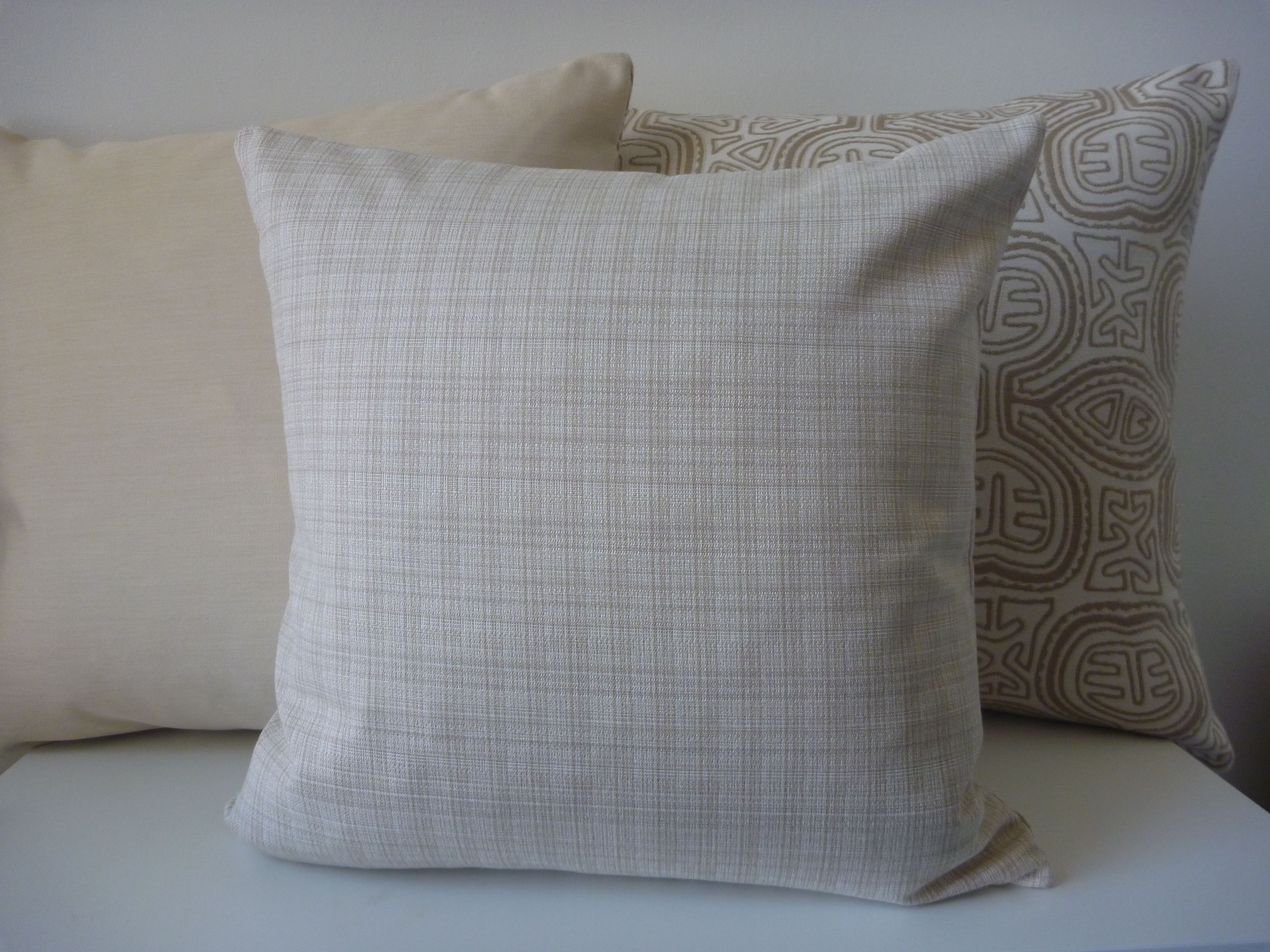 Buy Hand Crafted Indoor/Outdoor Off White Decorative Pillow, made to ...