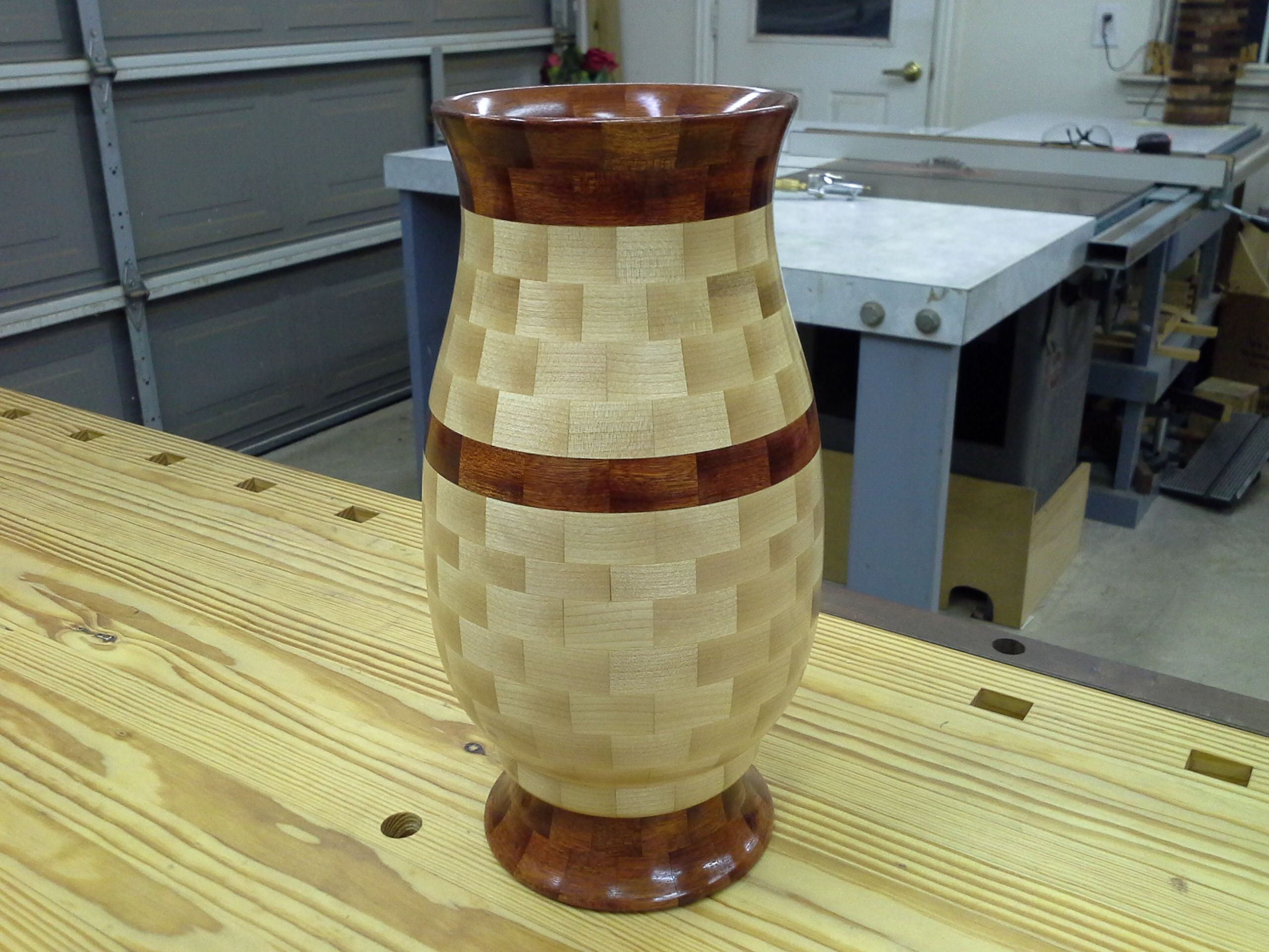 Buy Hand Made Woodturned Segmented Wood Vase, made to order from RB Wood Designs | CustomMade.com