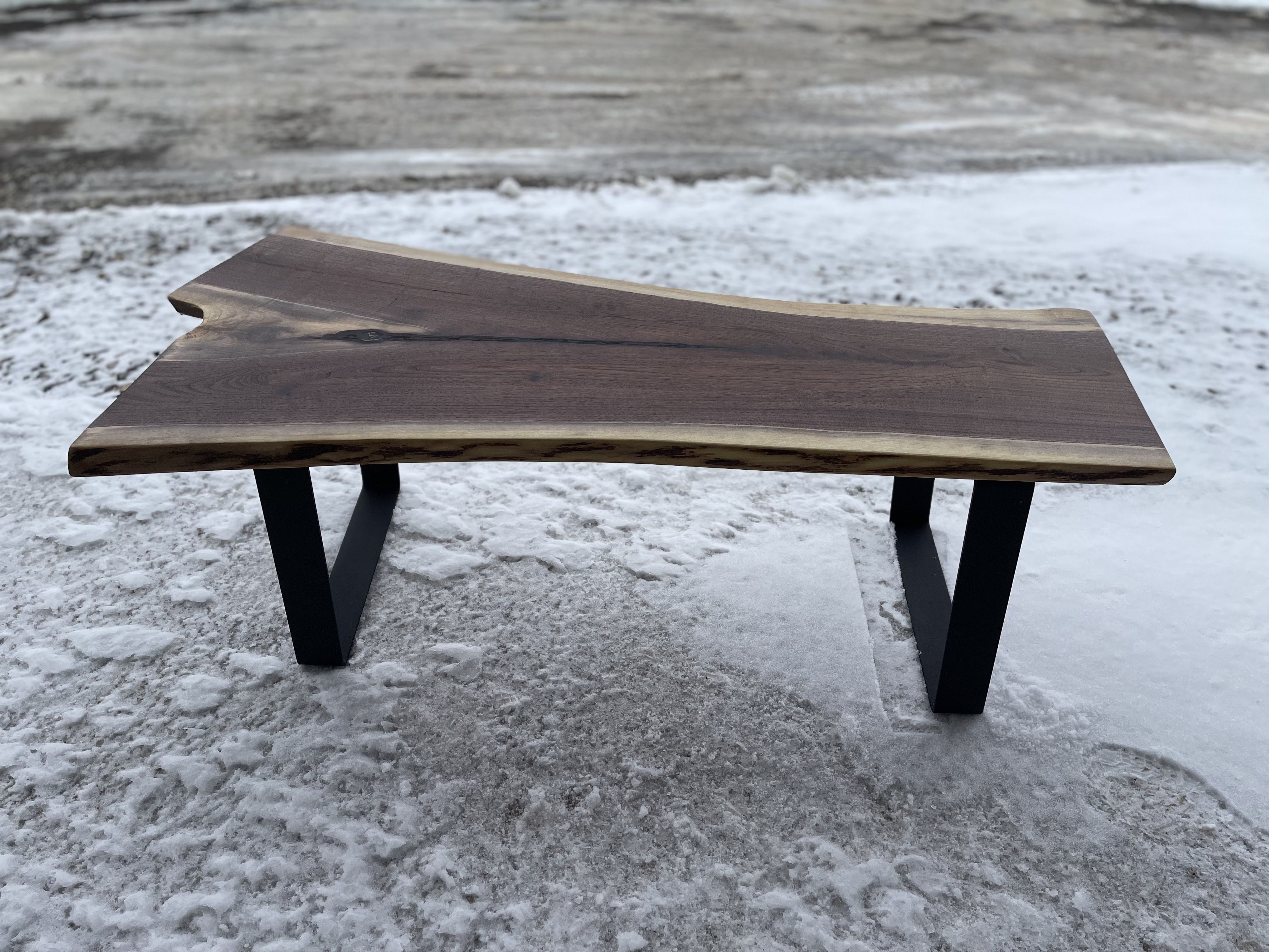 Buy Hand Crafted Live Edge Walnut Coffee Table, made to order from ...